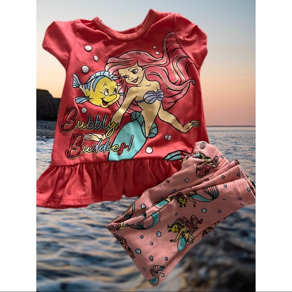 Disney | Matching Sets | The Little Mermaid Top Bottom Set | Poshmark